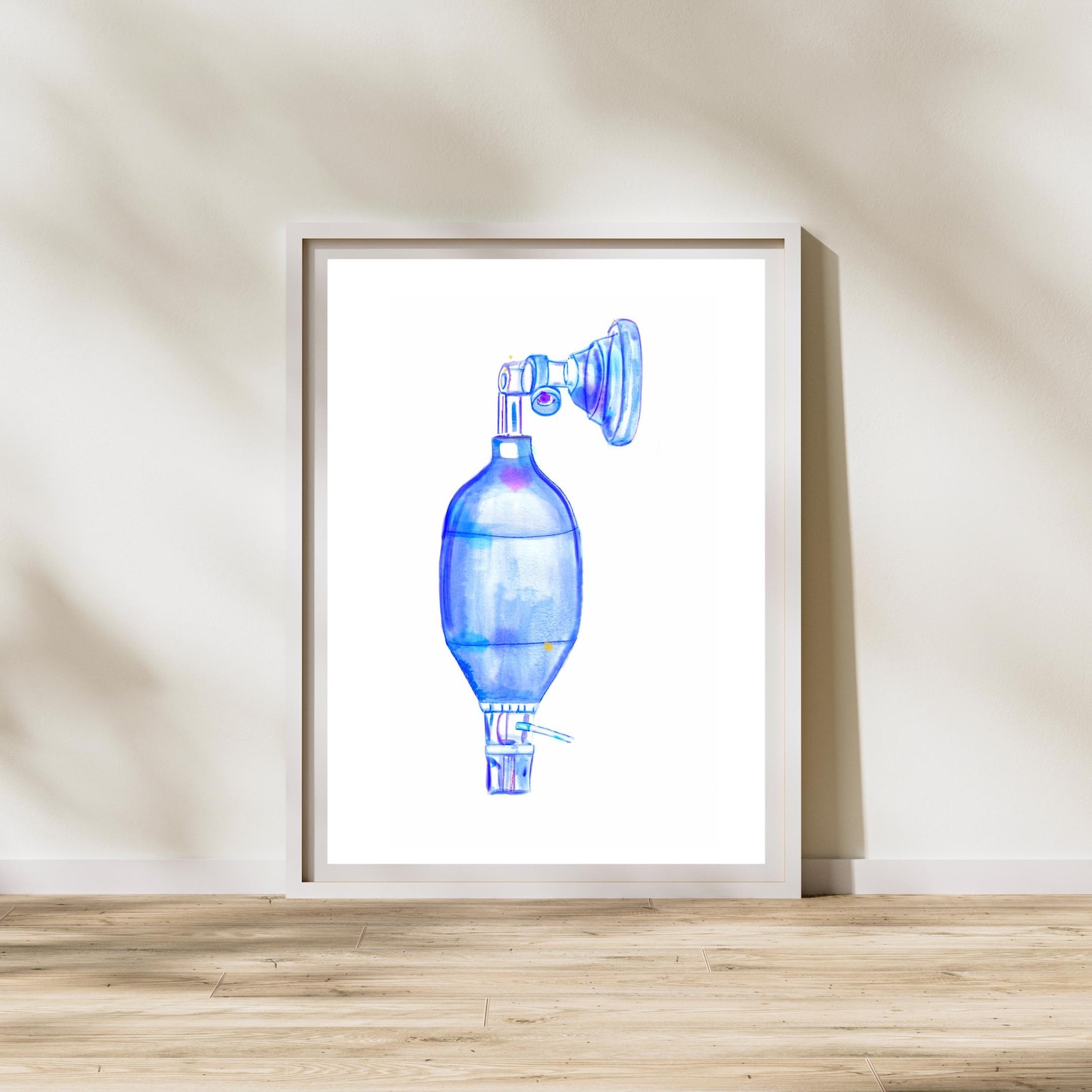 Anesthesia - Bag Valve Mask Art Print, Airway Management ...