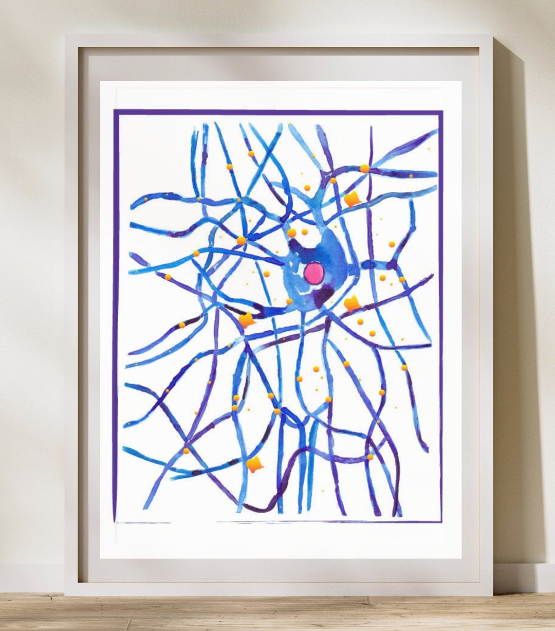 Neuron Synapse, Neurology Art, Neuroscience Art, Neuroscience Gift ...