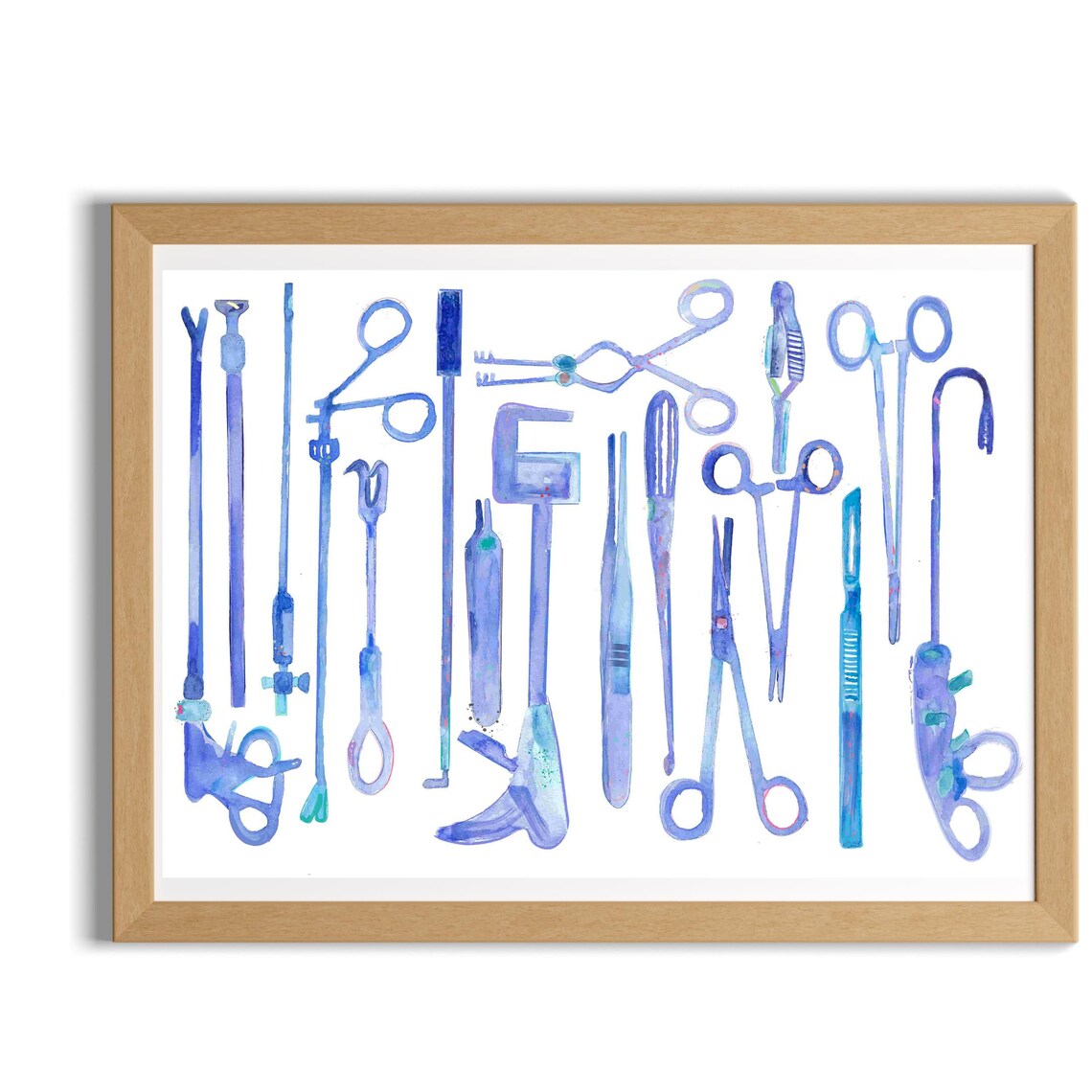 Surgery Instruments Art, Surgeon Gift, General Surgery Art. Obgyn Gift ...