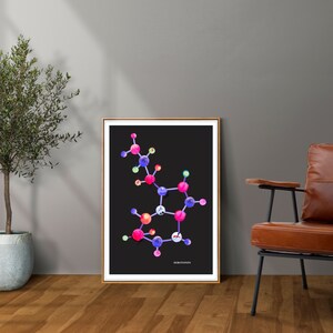 Serotonin Art Print, Biochemistry Art Print, Neuroscience Art ...