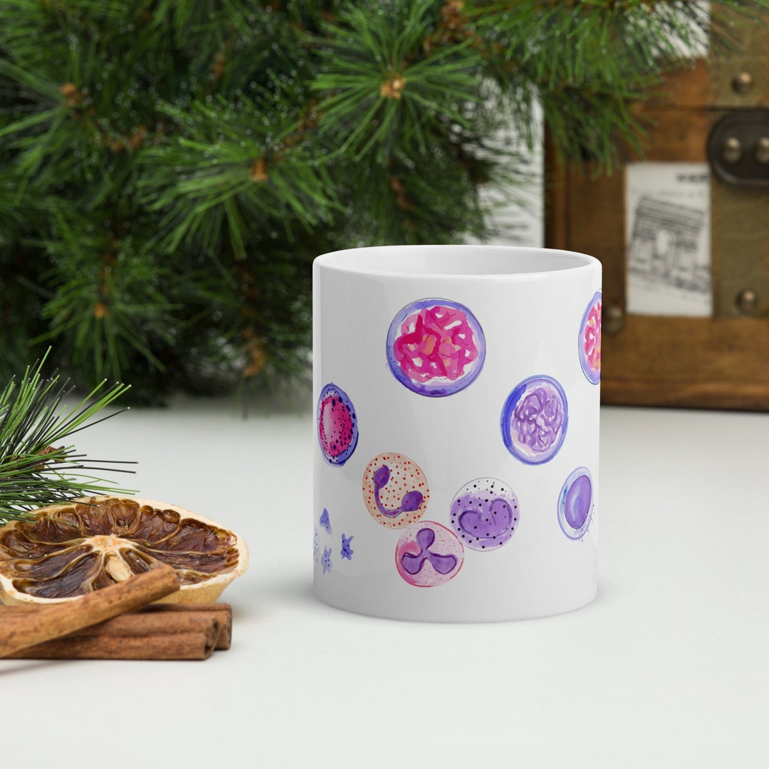 Laboratory Mug, Hematology Gift, Cell Biology Art, Lab Tech Mug, Lab Tech Gift, Laboratory Gift ...