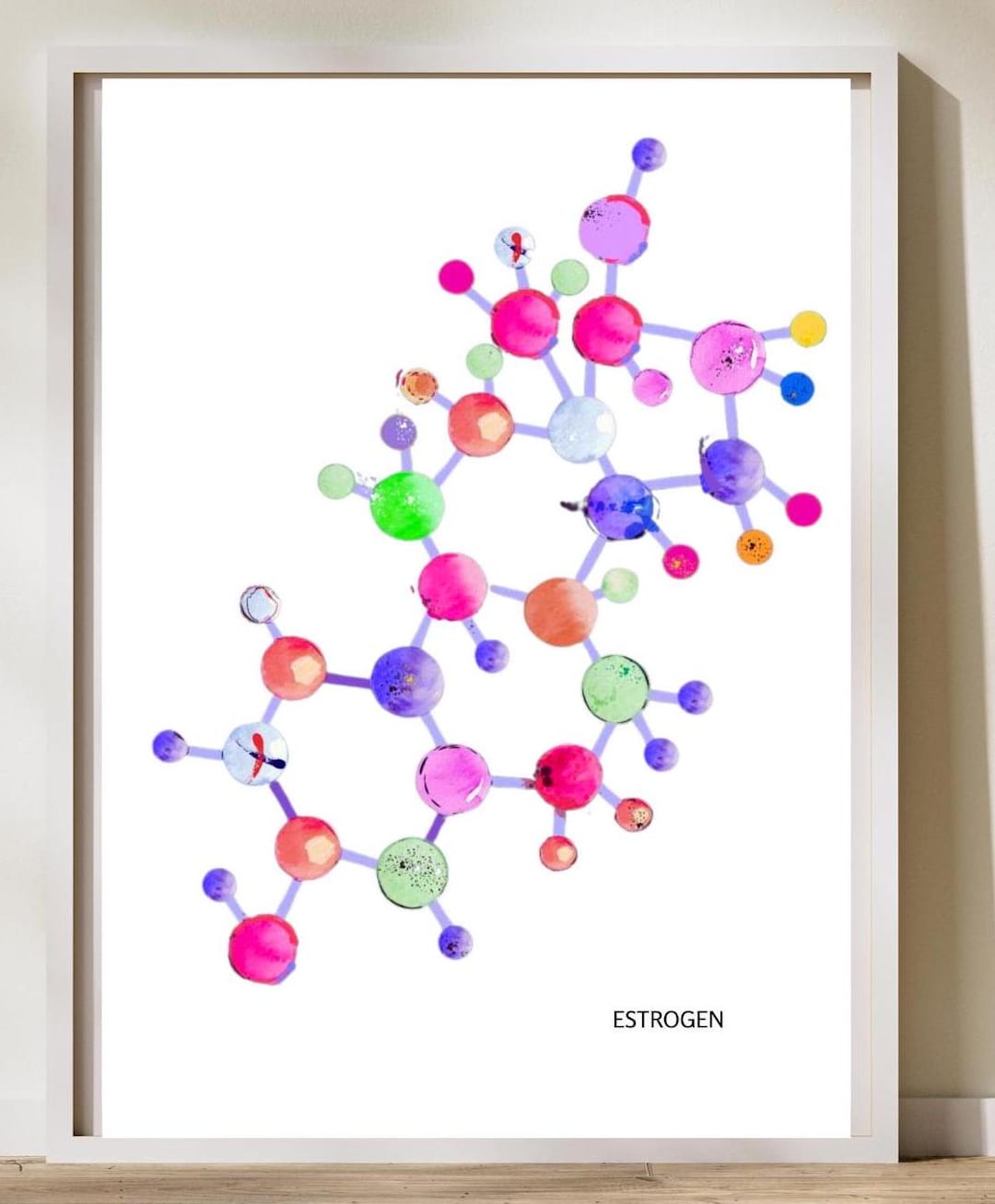 Estrogen, Hormone Art, Gynecology Art, Oncology Gift, OBGYN Artwork ...