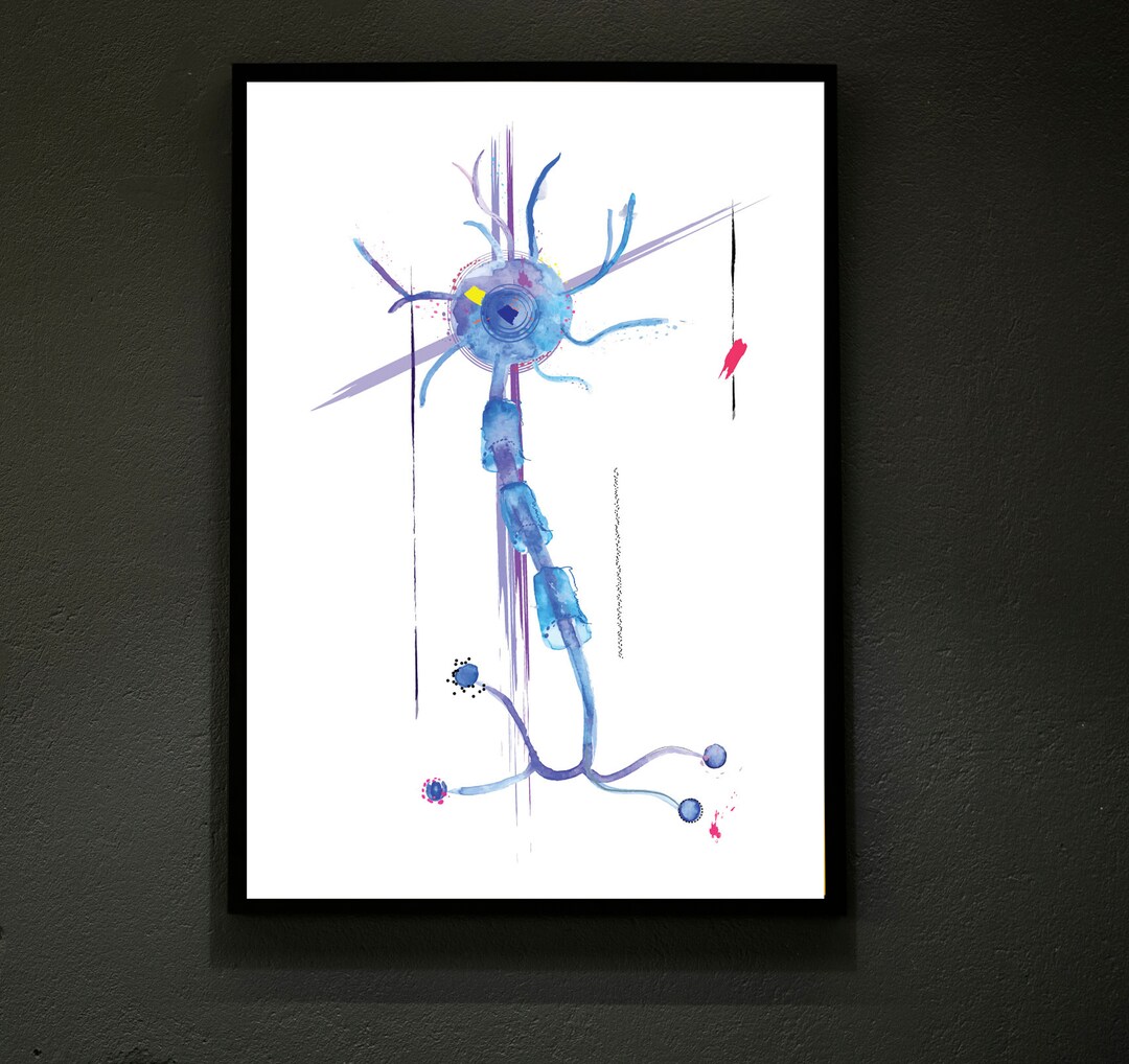 Neuron Art Neuroscience Art Neurology Art Neurologist Gift - Etsy