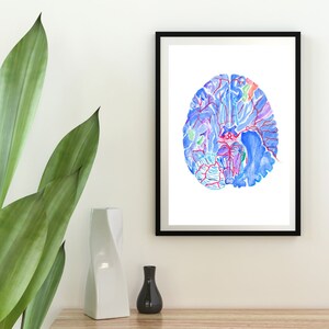 Brain Anatomy Watercolor Art Print, Circle of Willis, Neurology Gift - Etsy