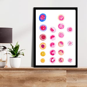 Blood Cell Art, Hematology Art, Erythrocytes, Granulocytes, Medical ...