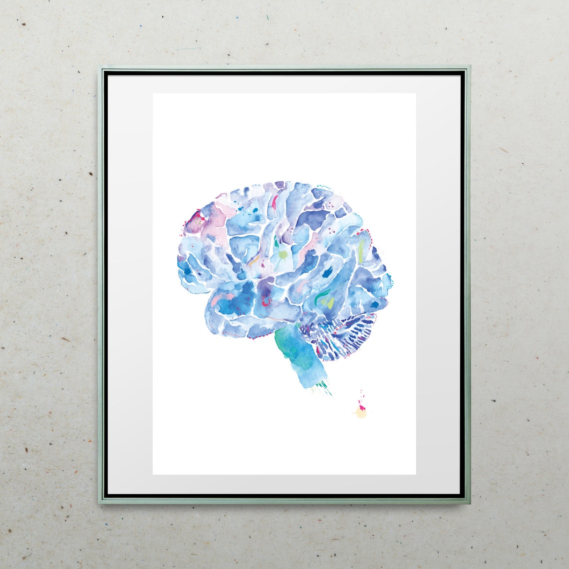 Brain Anatomy Art Neurology Wall Art Neurologist Gift - Etsy