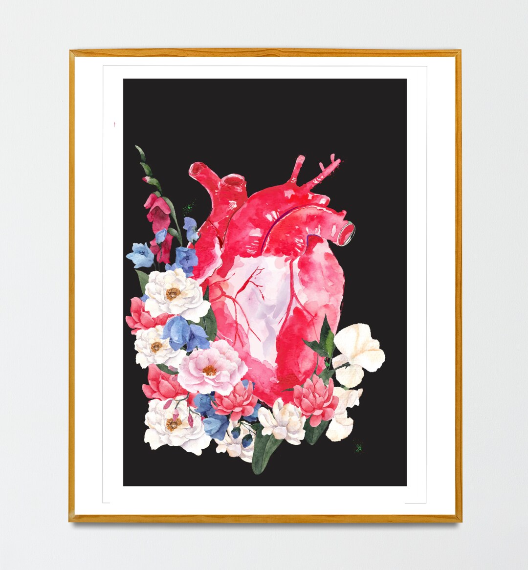 Heart Anatomy Print Heart Anatomy Poster Heart Anatomy Wall - Etsy