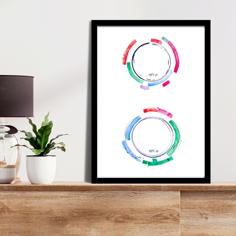 HPV Virus Genome, Human Papillovirus Cervical Cancer, Dna Art Print ...
