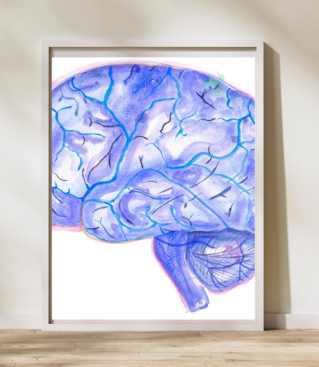 Brain Art, Human Brain Anatomy, Neurology Decor, Neurologist Gift ...