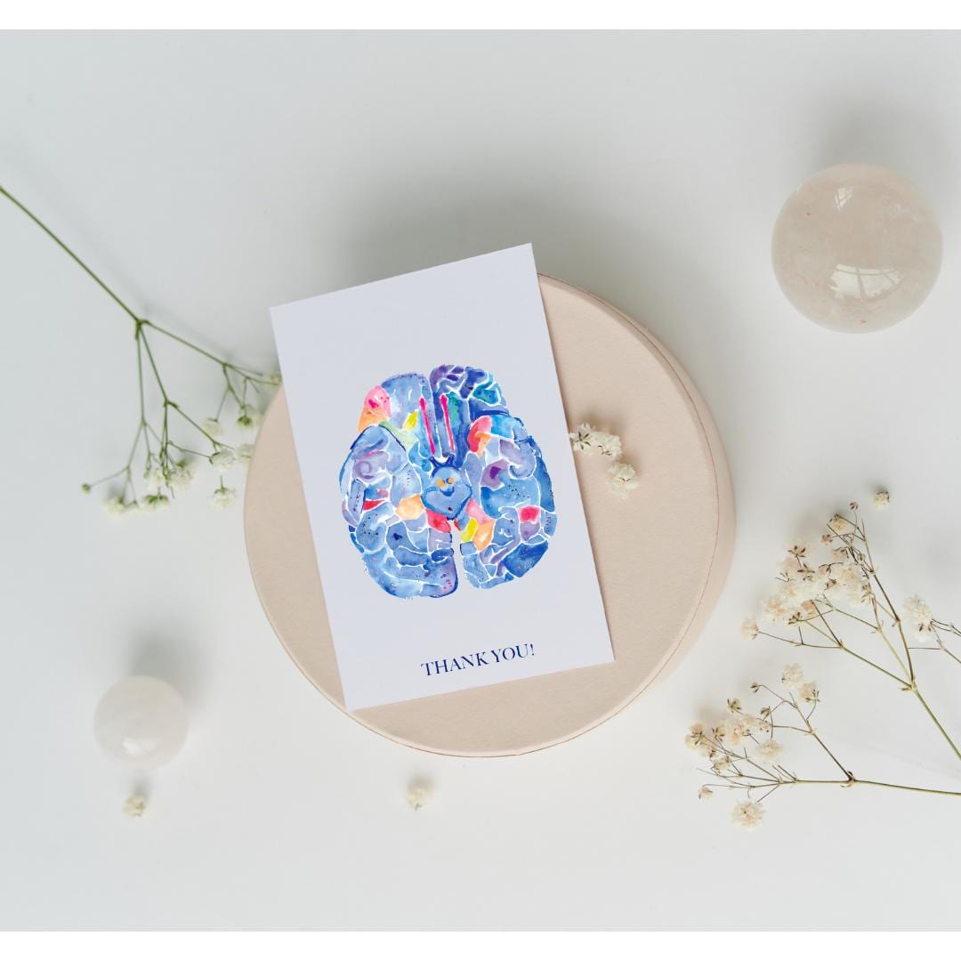 Neurology Thank You Card - Brain Card - Psychiatry and Psychology Cards ...
