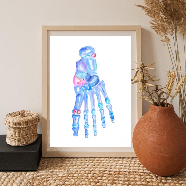 Foot Anatomy, Podiatry Art, Orthopedic Surgery Gift, Physical Therapy ...