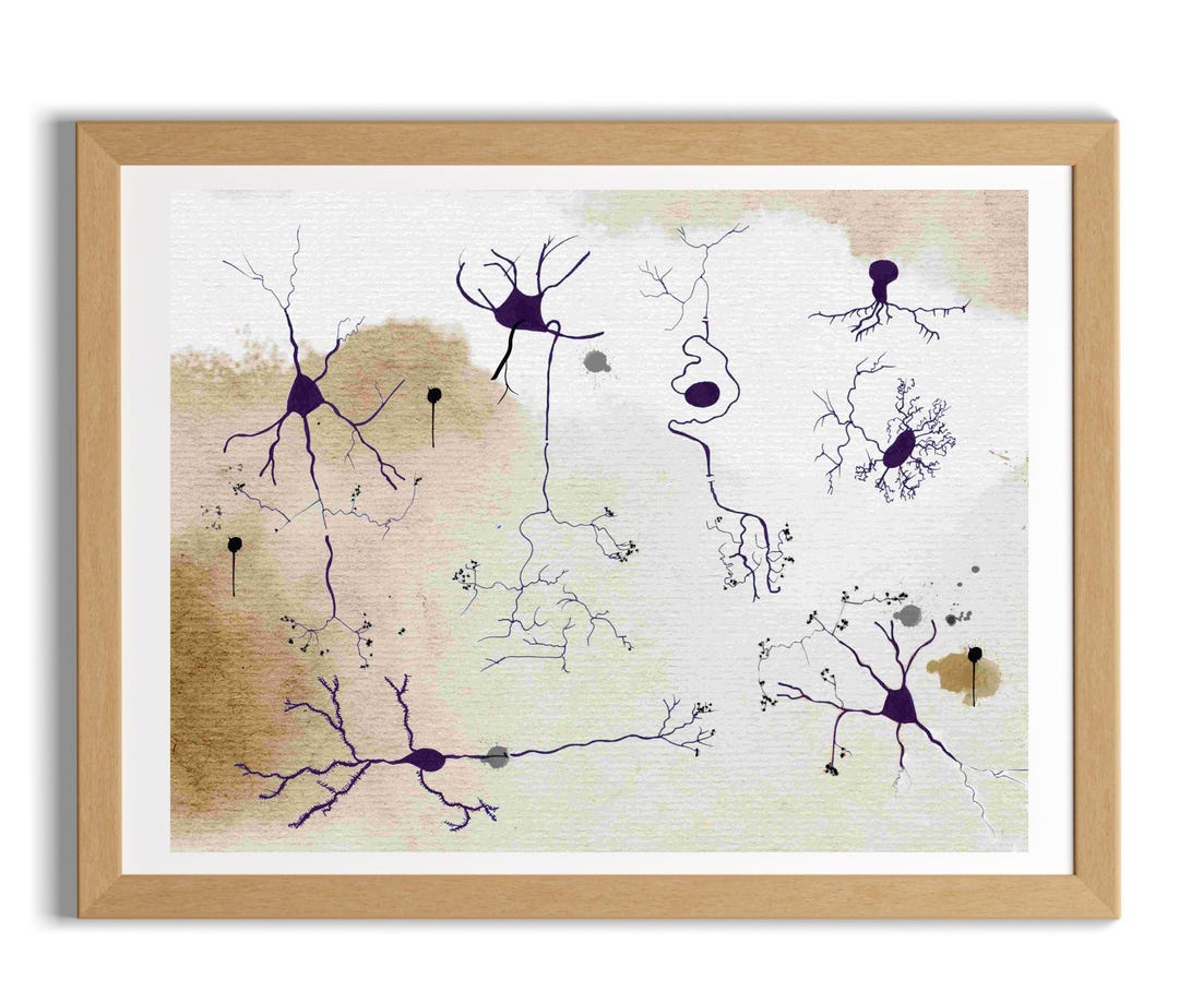 Neuron, Neuroscience Print, Physiology Art, Neurology Wall Decor ...