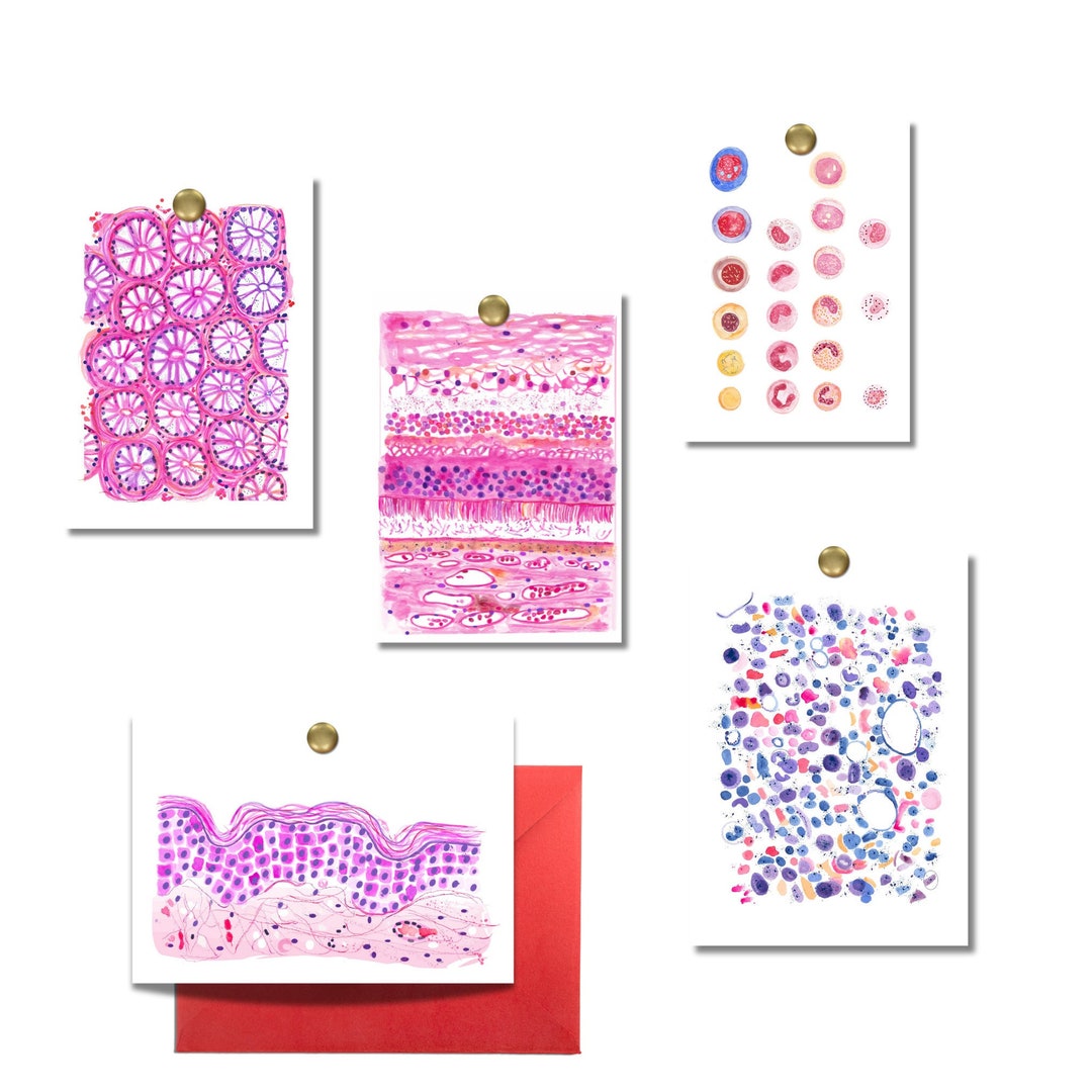 Pathology Art Print Set of Five, Histopathology Art Prints, Pathology ...