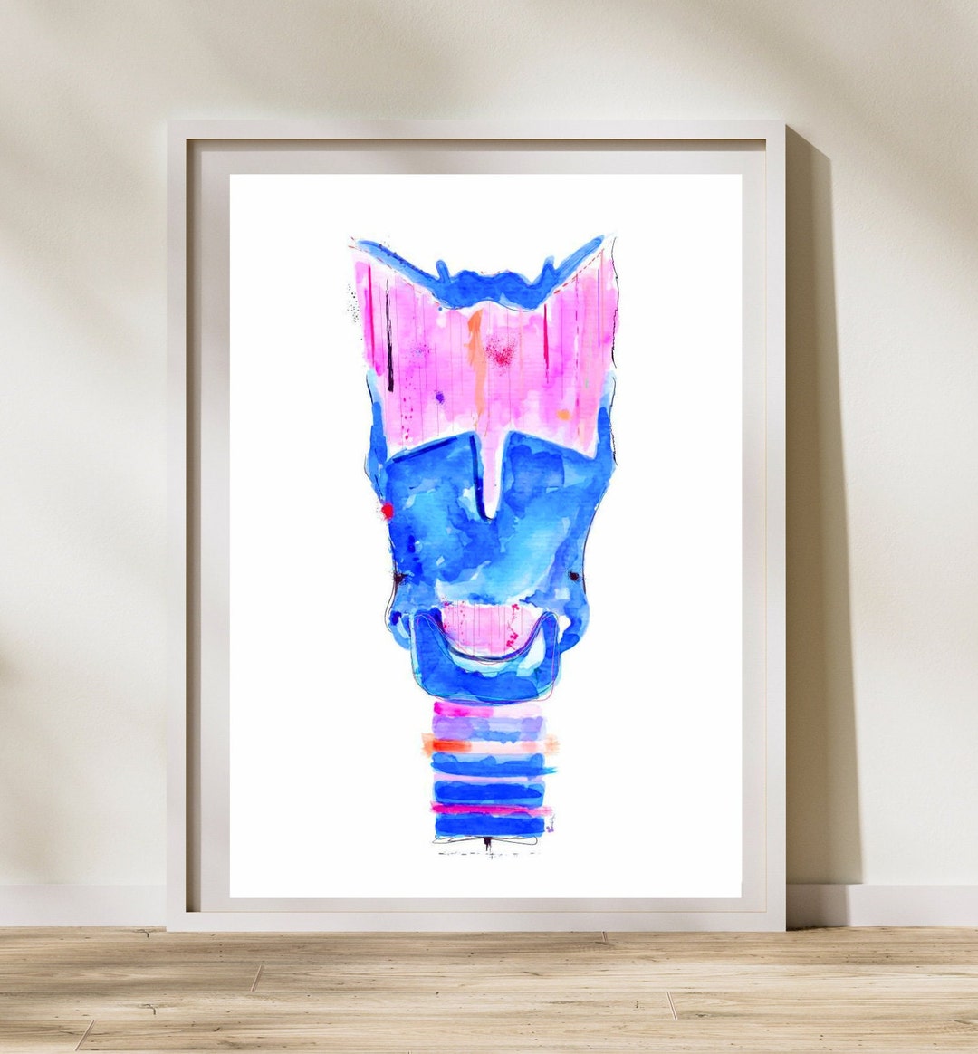 Larynx Art, ENT Art, Speech Therapy Art, Speech Therapy Office Decor ...