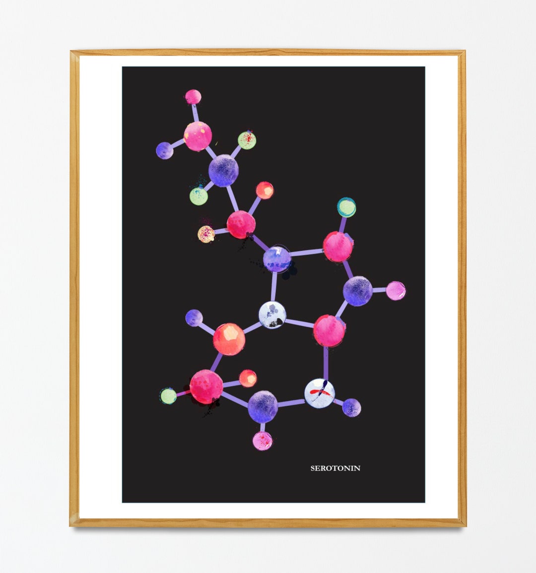 Serotonin Art Print, Biochemistry Art Print, Neuroscience Art ...