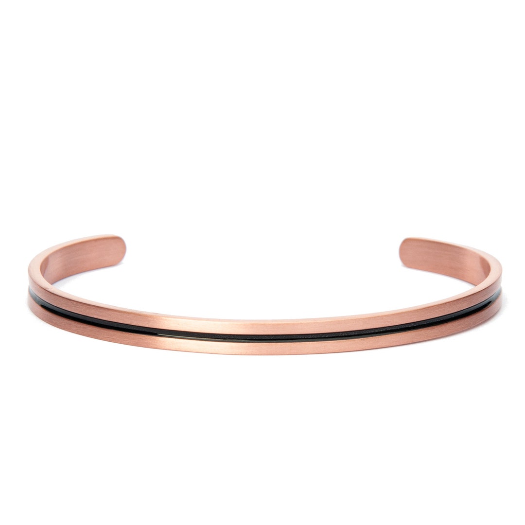 Men Solid Copper Cuff Bracelet, Copper Anniversary Present for Him ...
