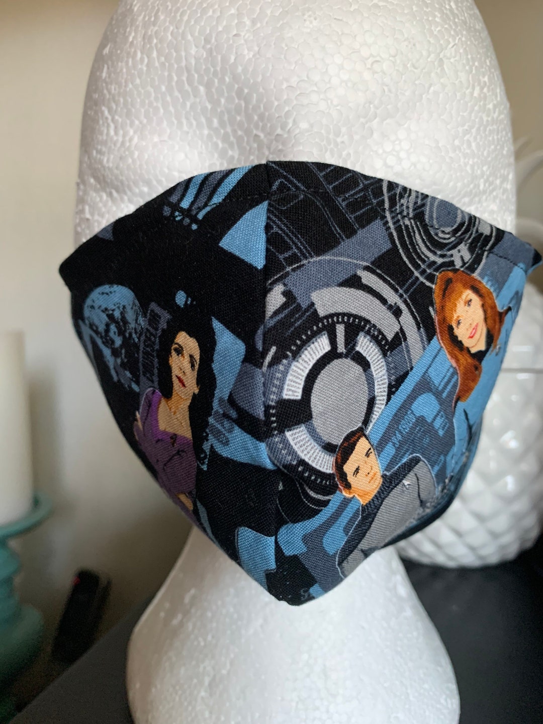 Star Trek Next Generation Wesley, Diana Washable Reversible Unisex Face ...