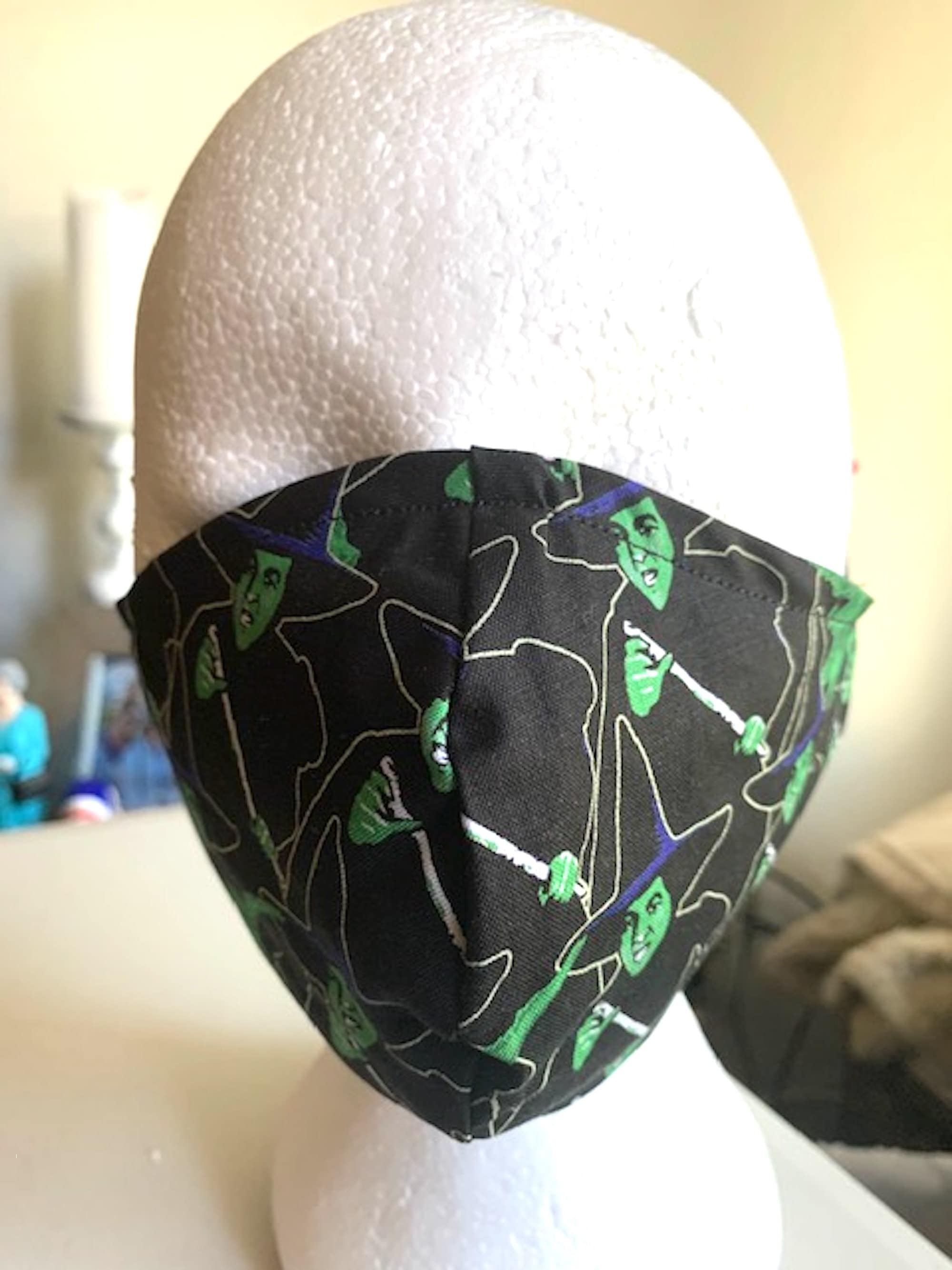 Wizard of Oz Wicked Witch of the West Black Washable Unisex Face Mask ...