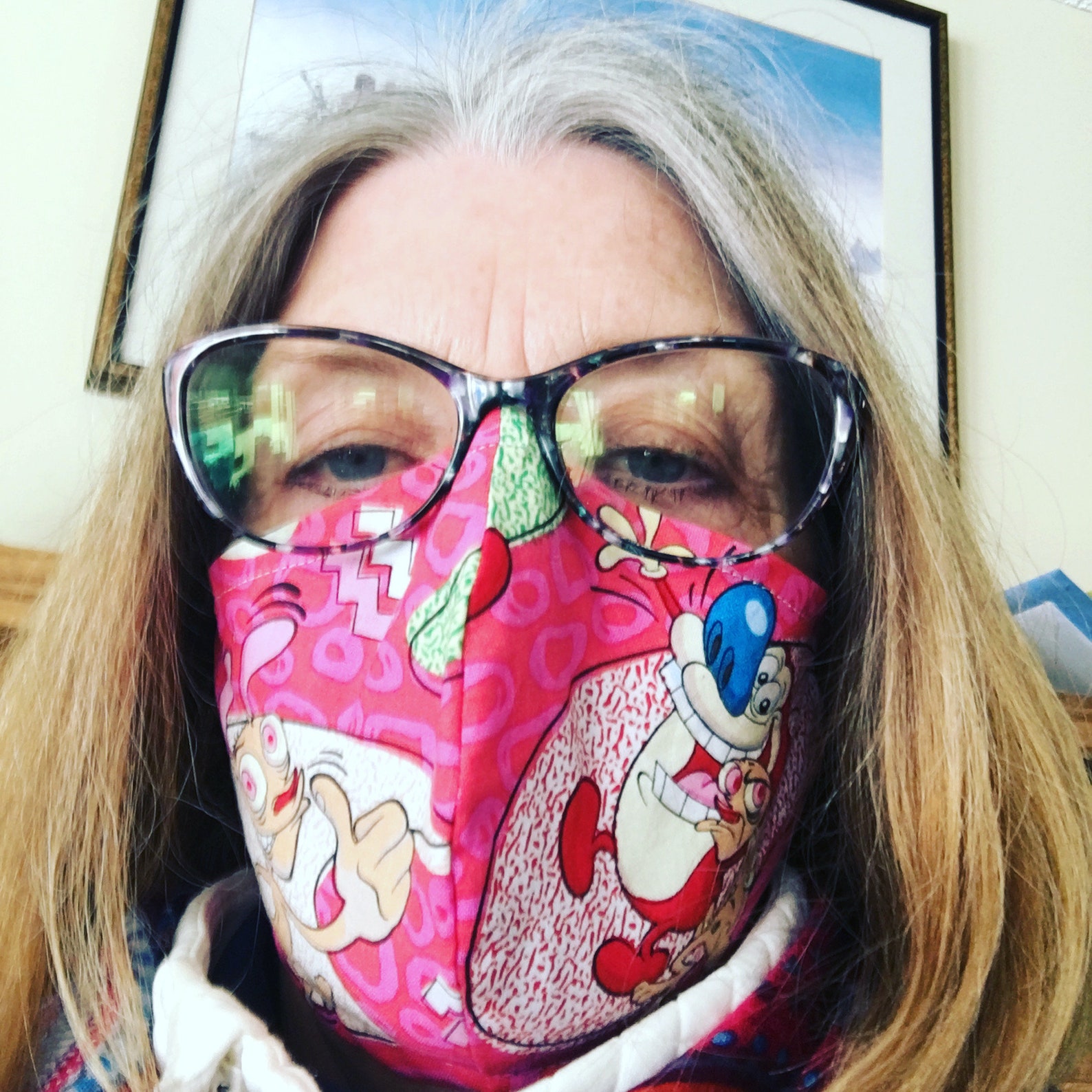 Muppet Animal and Black Reversible Face Mask & Covering With Elastic ...