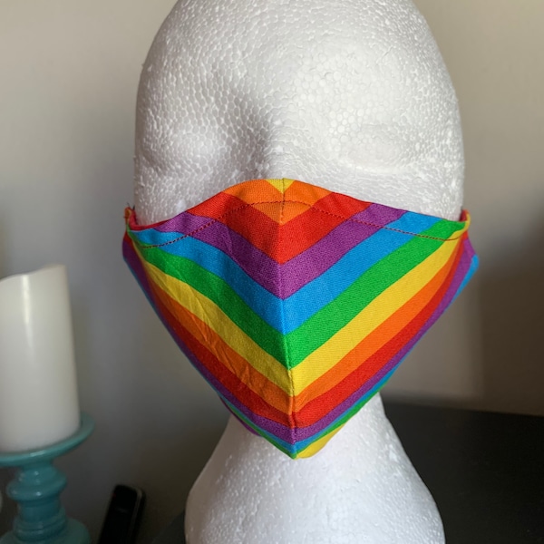 Rainbow Mask - Etsy