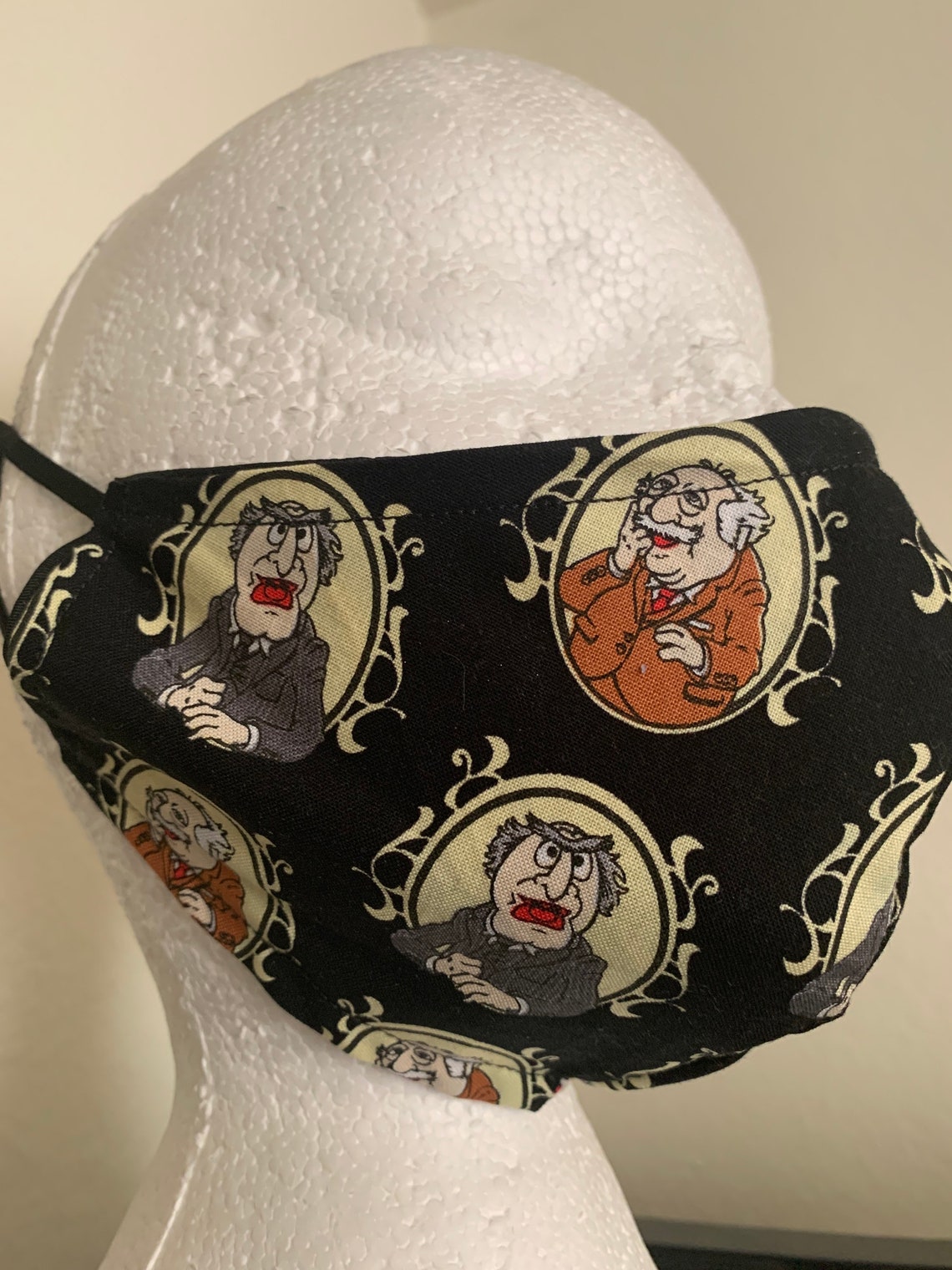 Muppet Statler and Waldorf and Black Reversible Face Mask & | Etsy