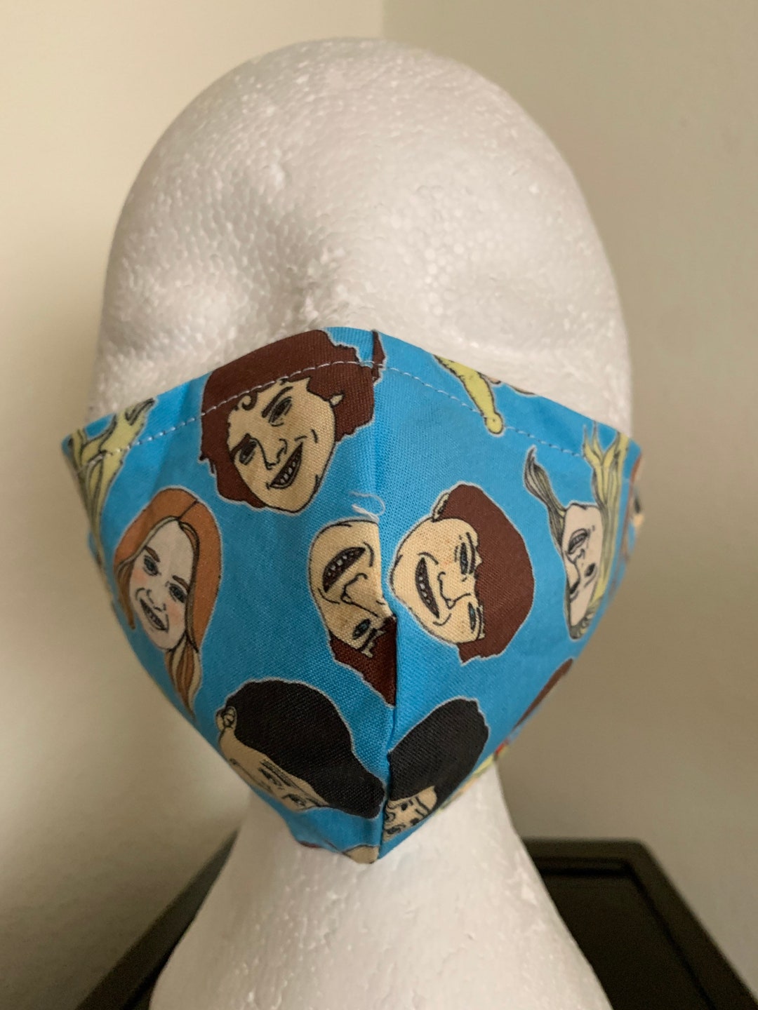The Brady Bunch With Black Lining Reversible Face Mask/covering With ...
