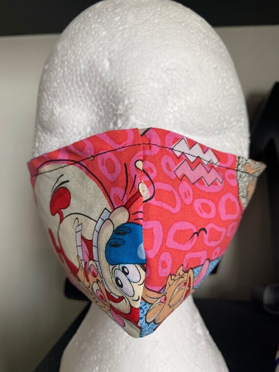Ren and Stimpy Reversible Blue Face Mask/covering With Elastic | Etsy