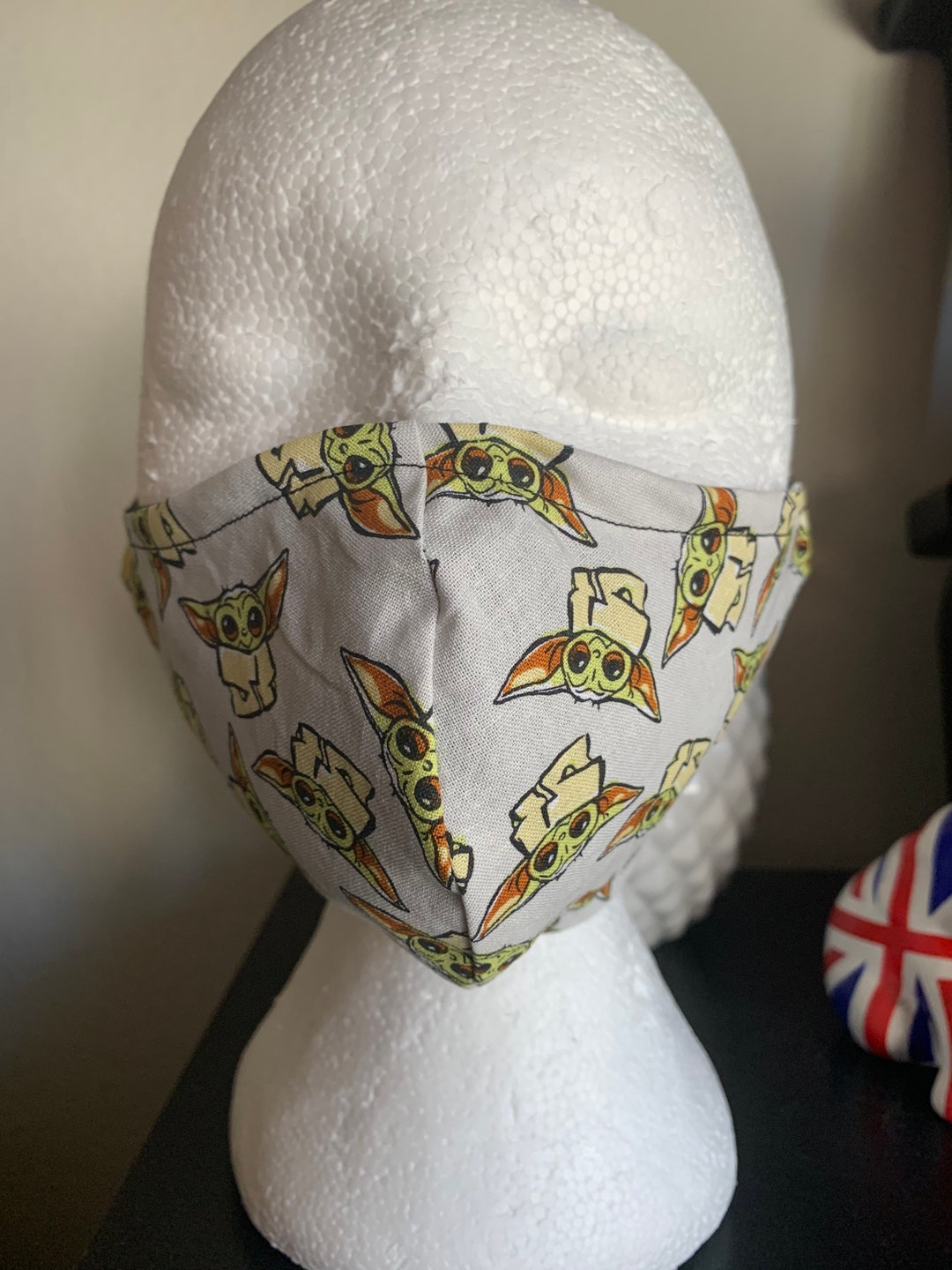 Baby Yoda the Child Star Wars Black Reversible Face Mask/covering With ...