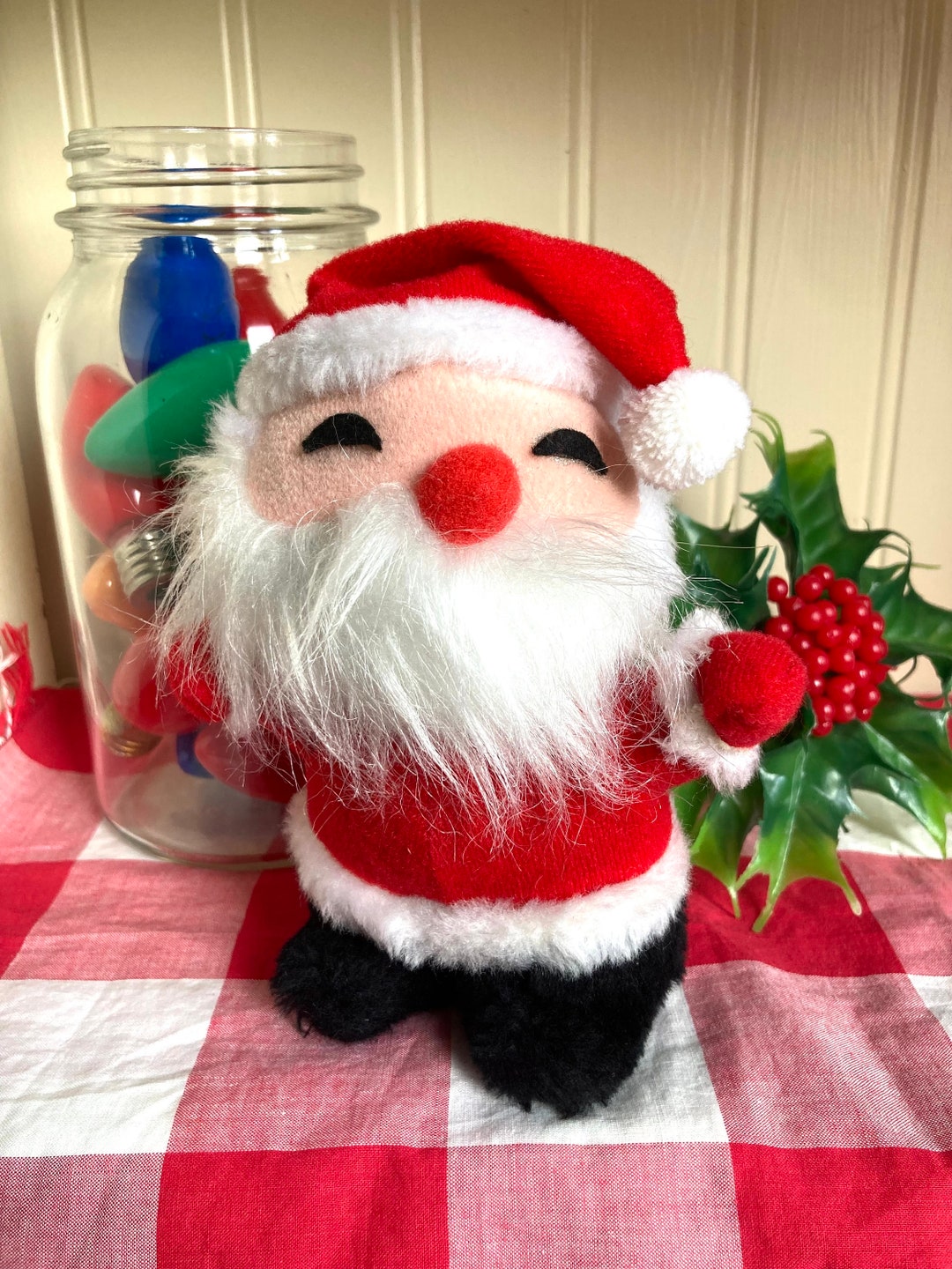 Russ Berrie & Co Santa Plush 1978 - Etsy
