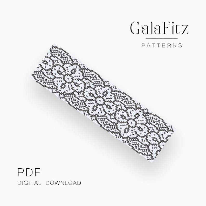 Beaded Lace Loom Bracelet Pattern, Vintage Inspired Design Bead Weaving ...