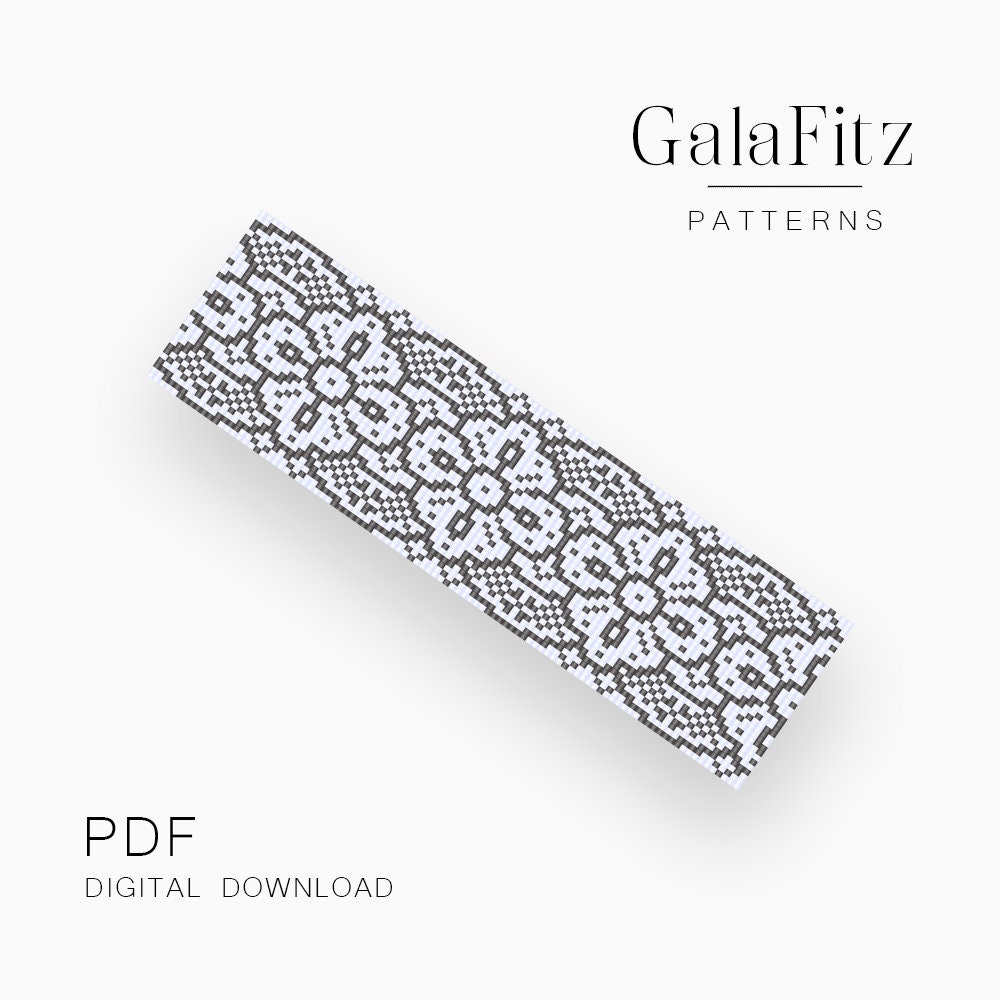 Beaded Lace Loom Bracelet Pattern, Vintage Inspired Design Bead Weaving ...