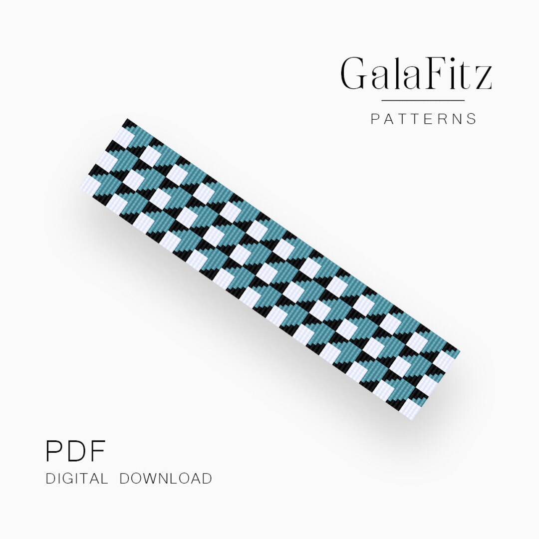 3D Cubes Bead Loom Pattern, Geometric Illusion Bead Loom Bracelet ...
