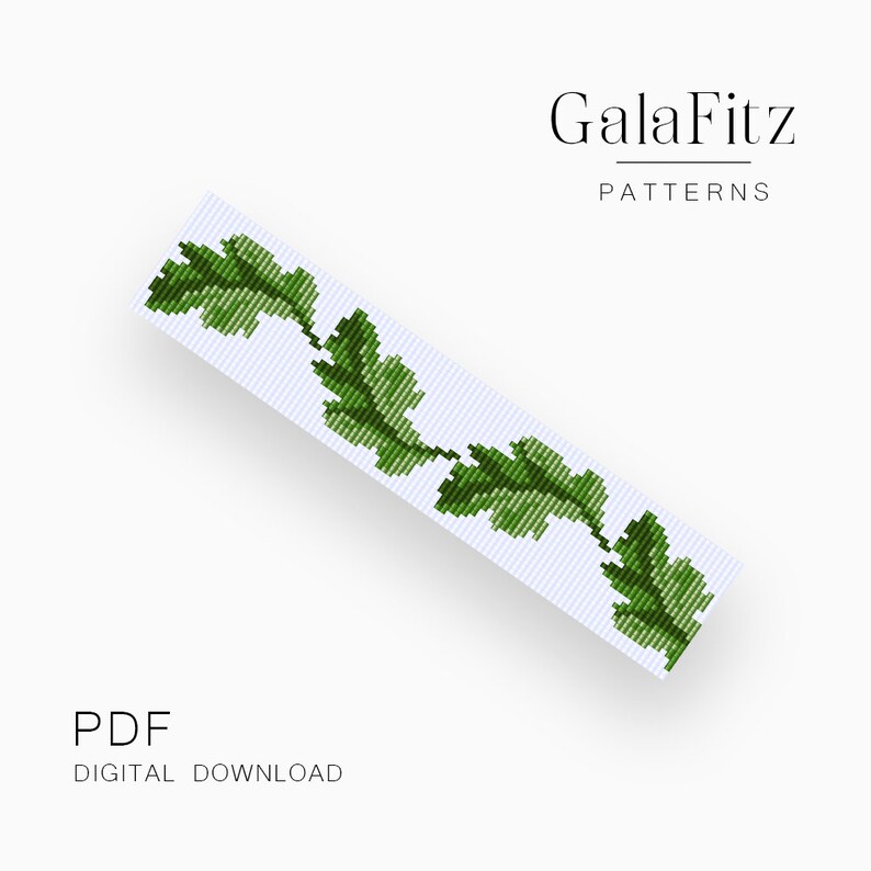 Bead Loom Pattern Green Spring Leaves Bead Loom Bracelet - Etsy