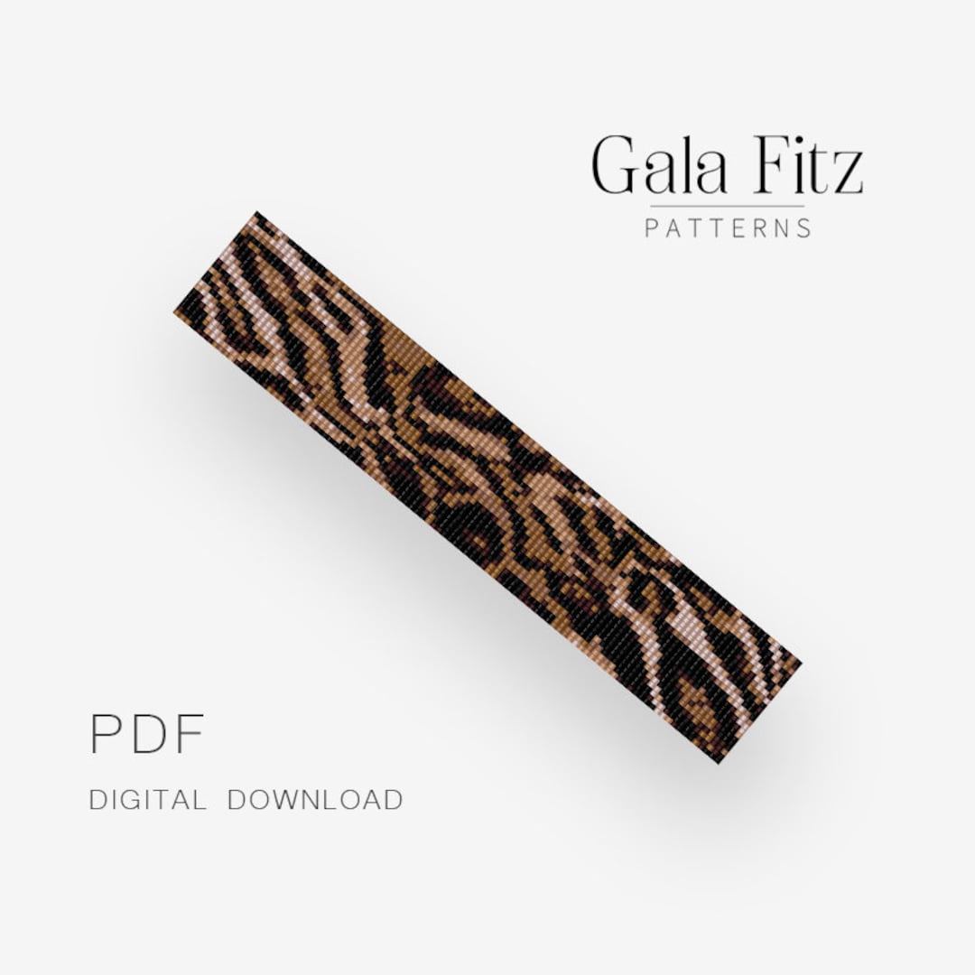 Bead Loom Pattern Tiger Skin Animal Pattern for Loom Beaded - Etsy