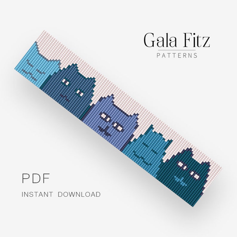 Bead loom pattern Cats bead loom bracelet making pattern | Etsy