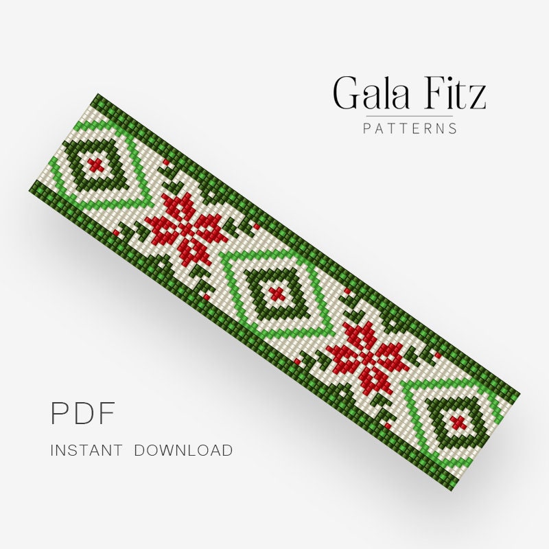 Loom bracelet pattern Ethnic Ukrainian Loom pattern Beading pattern ...