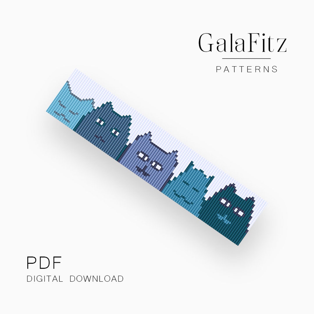 Bead Loom Pattern, Cats Bead Loom Bracelet Making Pattern, Instant ...