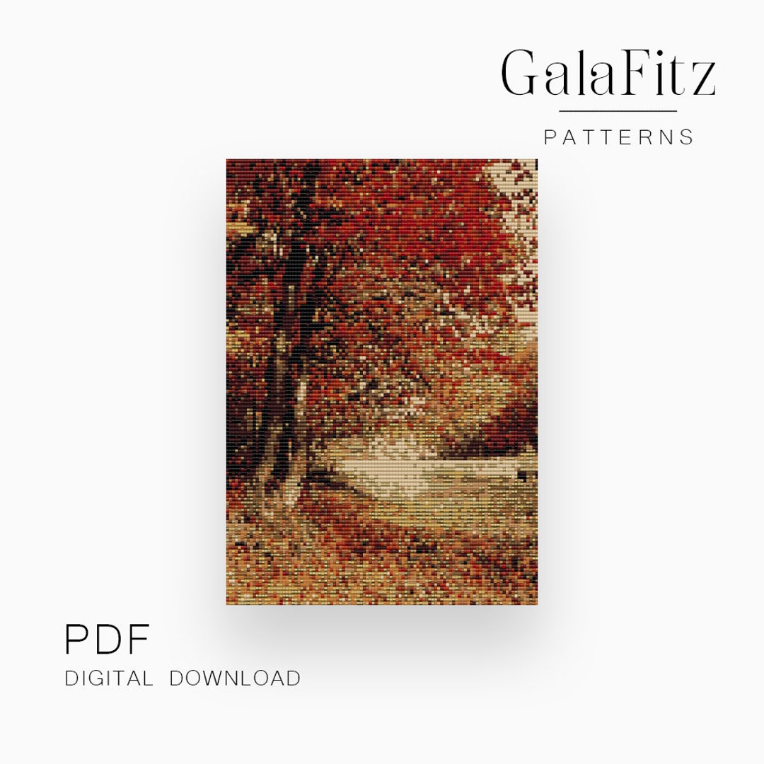 Beaded Tapestry Pattern Autumn Trees Bead Loom and Peyote - Etsy