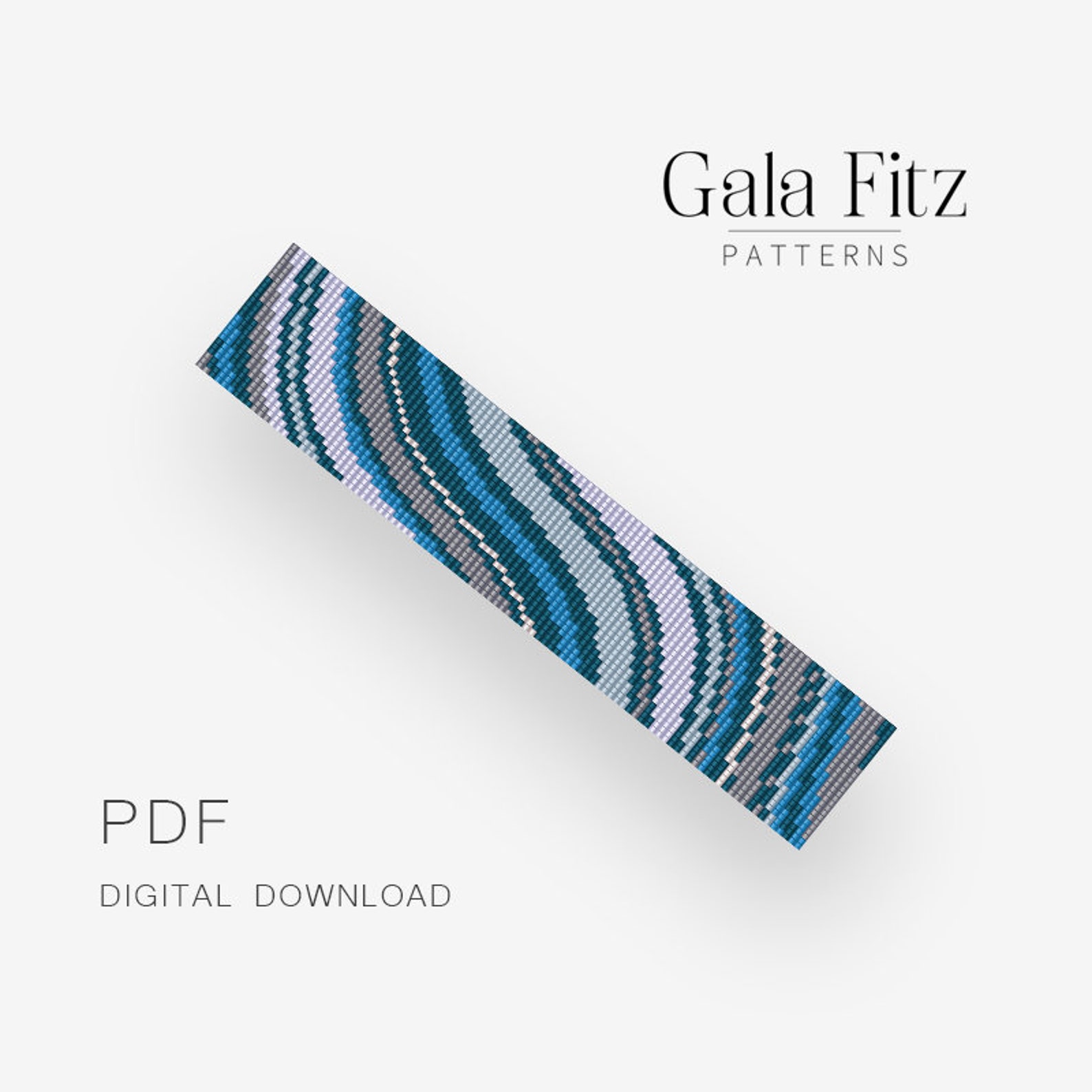 Bead Loom Pattern Blue Waves Bead Loom Bracelet Making - Etsy