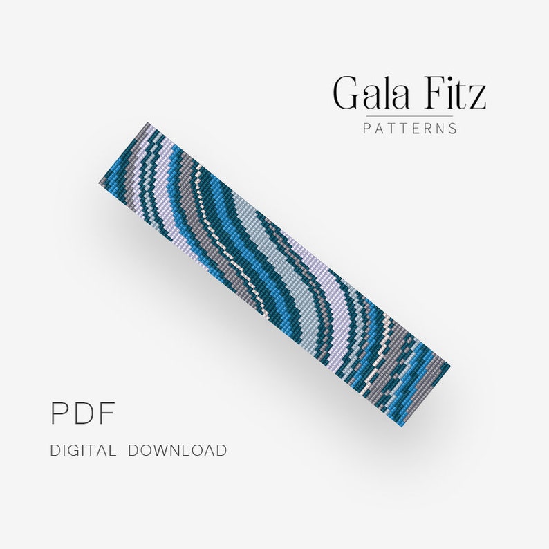 Bead Loom Pattern Blue Waves Bead Loom Bracelet Making - Etsy