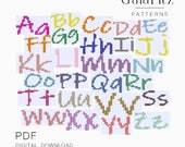 Fancy Alphabet Bead Loom Pattern Uppercase and Lowercase - Etsy