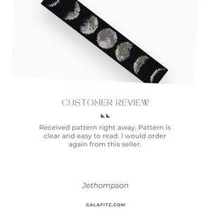 Moon Phases Bead Loom Pattern for Bracelet Making, Loom Beading Pattern ...