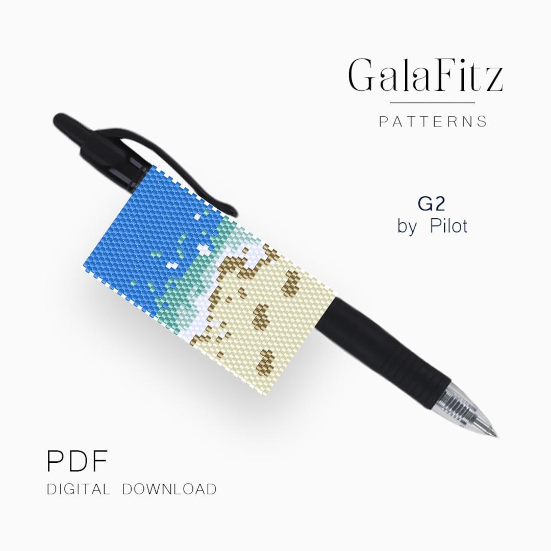 Blue Ocean Wave Pen Wrap Pattern for Pilot G2 - Etsy
