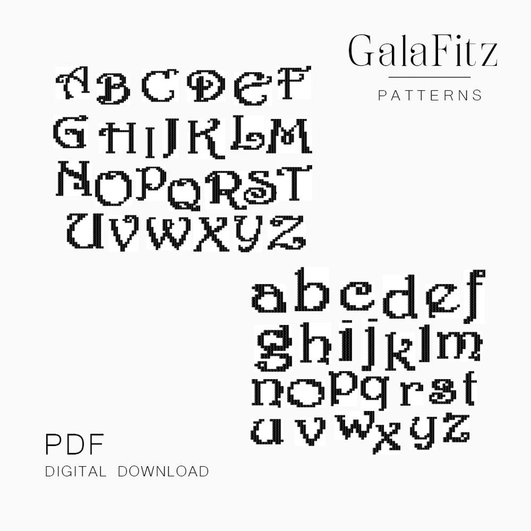 Uppercase and Lowercase Letters A-Z, Alphabet Bead Loom Design ...