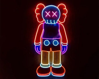 Kaws Anime Led Sign - Etsy
