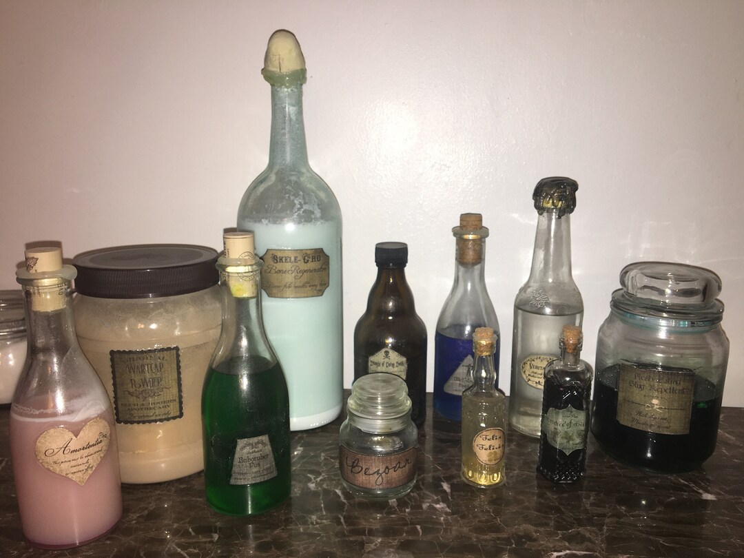 Wizard Themed Party Decor Halloween Decorations Potions Bottles - Etsy
