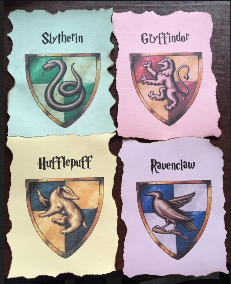 Magical * Witchcraft and Wizardry School House Banners Kids Birthday ...