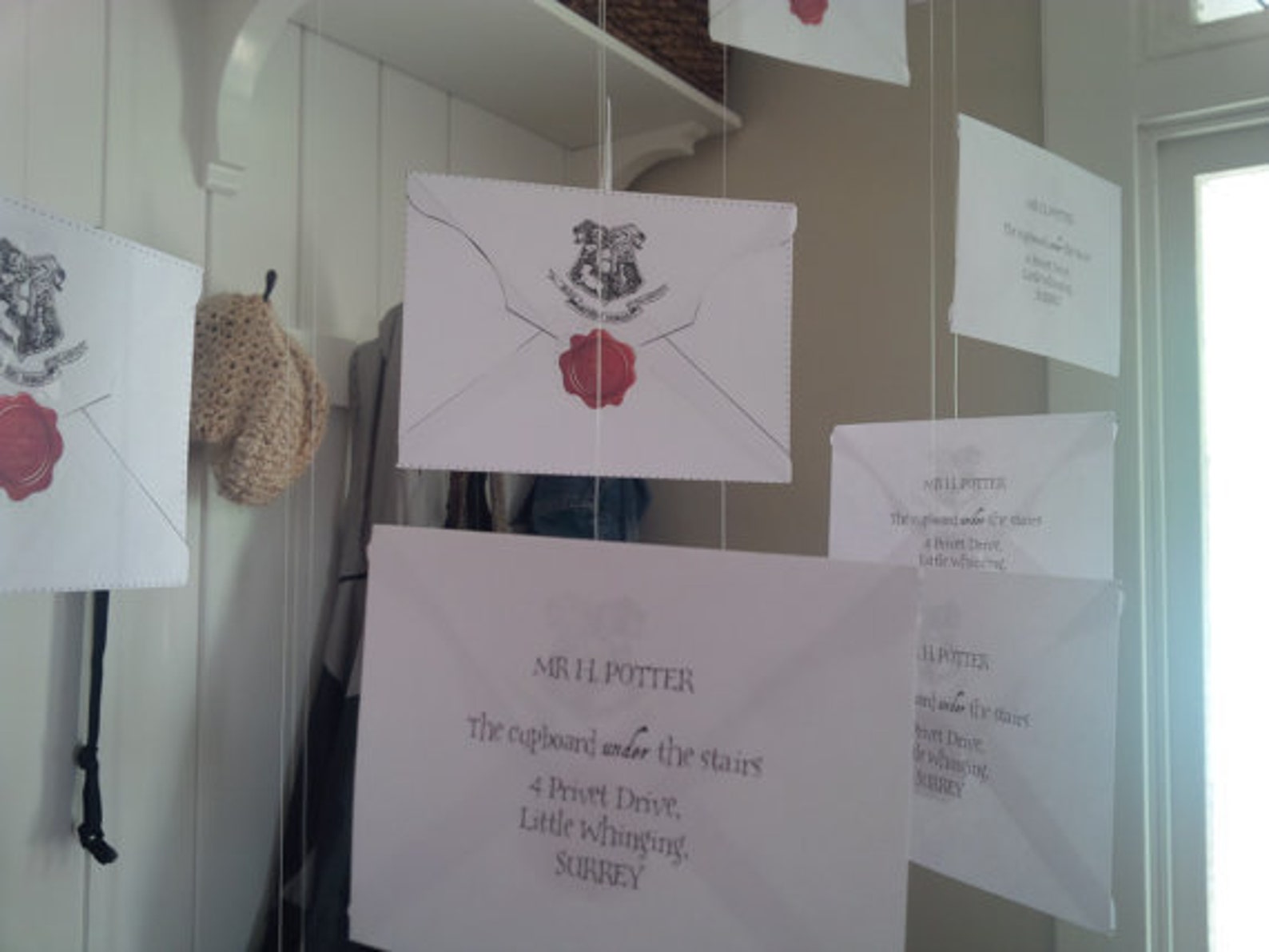 Floating ~ Wizard School Acceptance Letter Envelopes Themed Party Decor ...