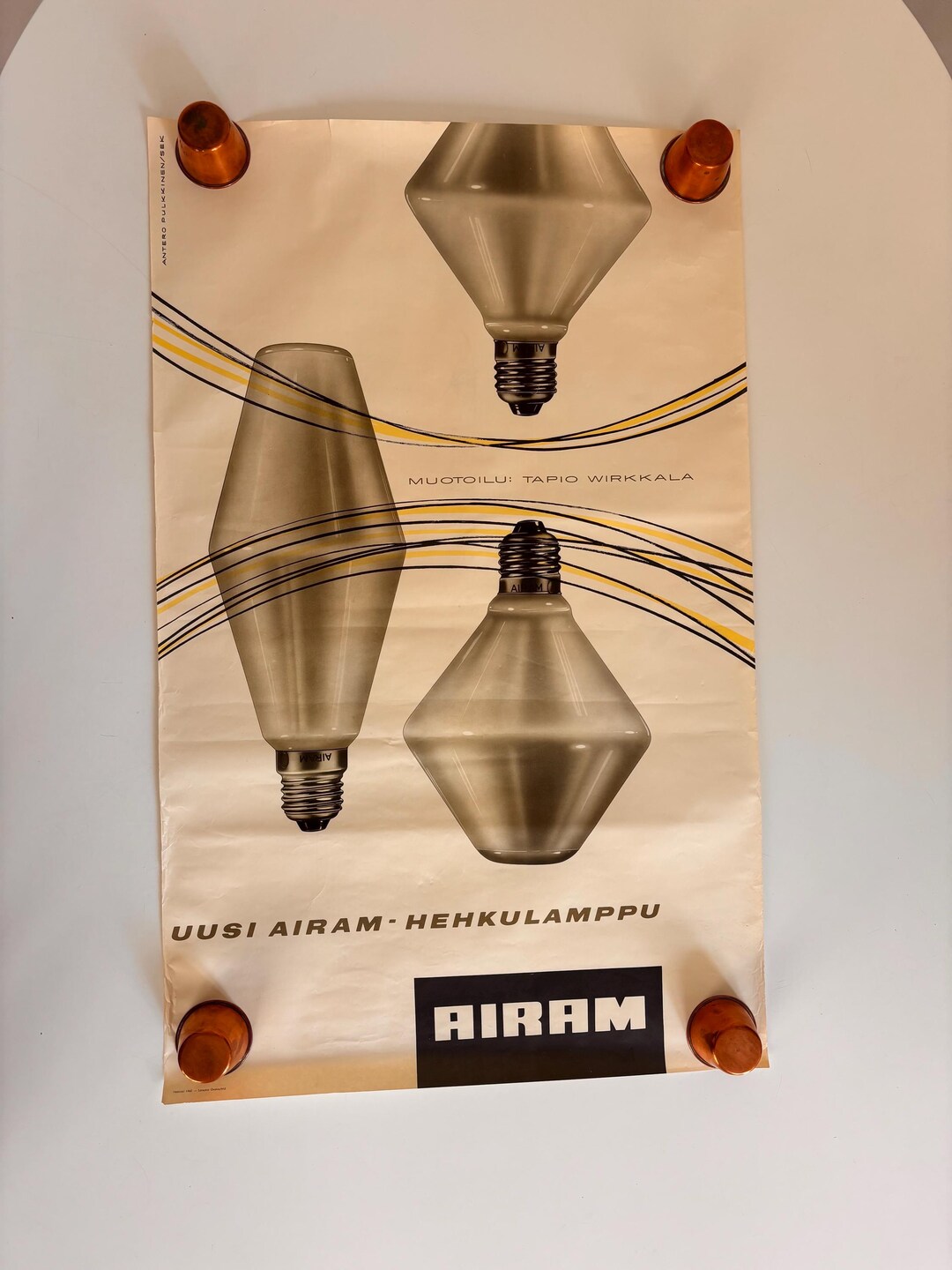 Airam Tapio Wirkkala Light Bulb Poster 1960 - Etsy