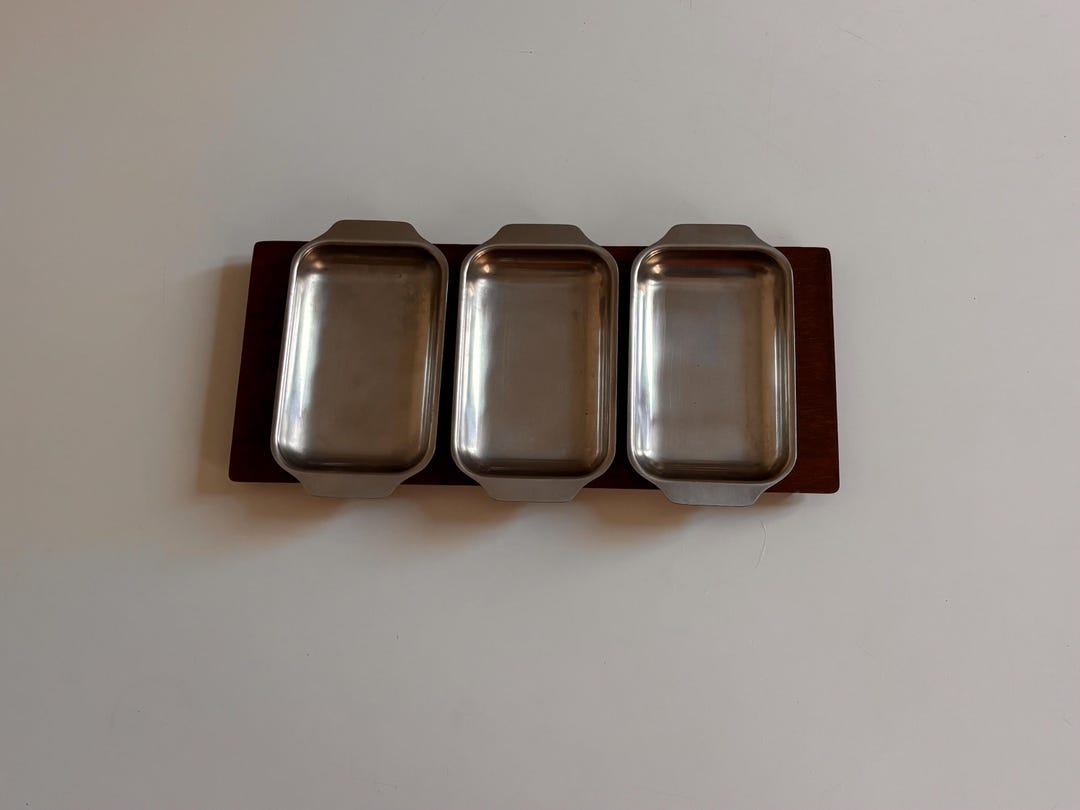 Denmark Steel and Teak Tray - Etsy